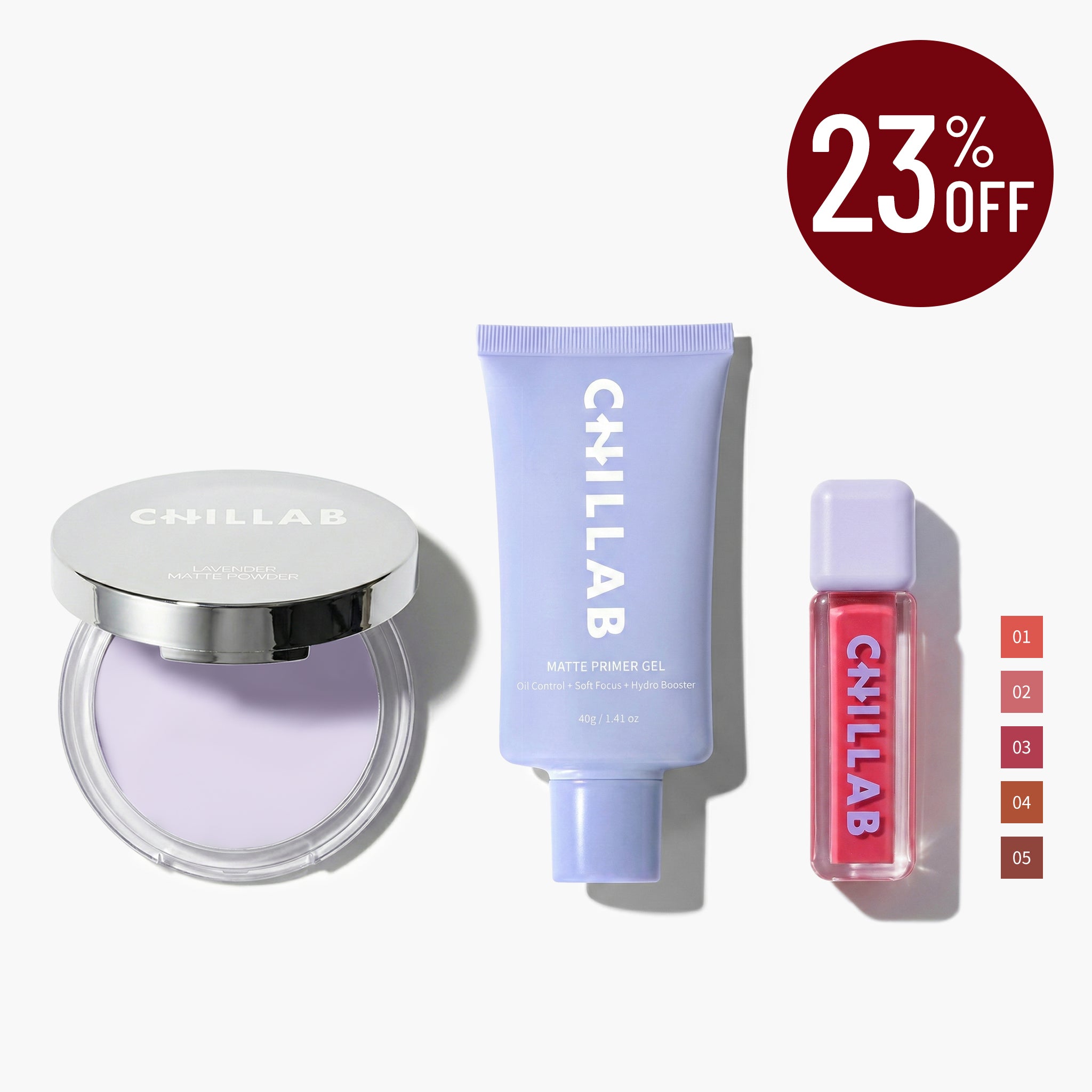 Lavender Matte Powder and Primer Duo Set – CHILLAB